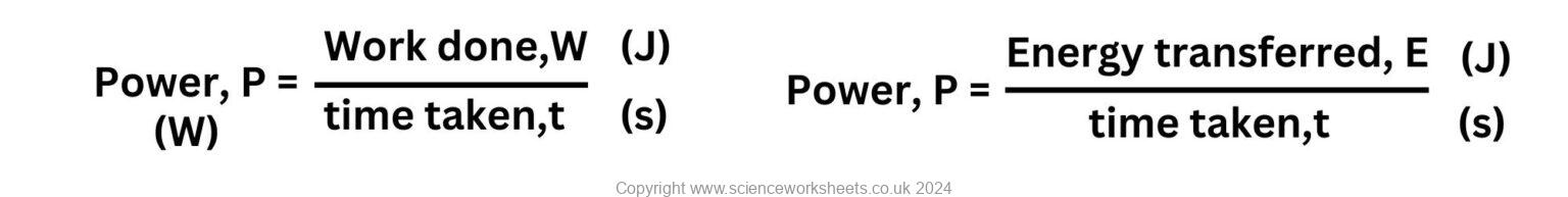 AQA GCSE Power - Science Worksheets