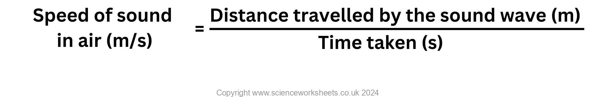 AQA GCSE Measuring the speed of sound waves in air - Science Worksheets