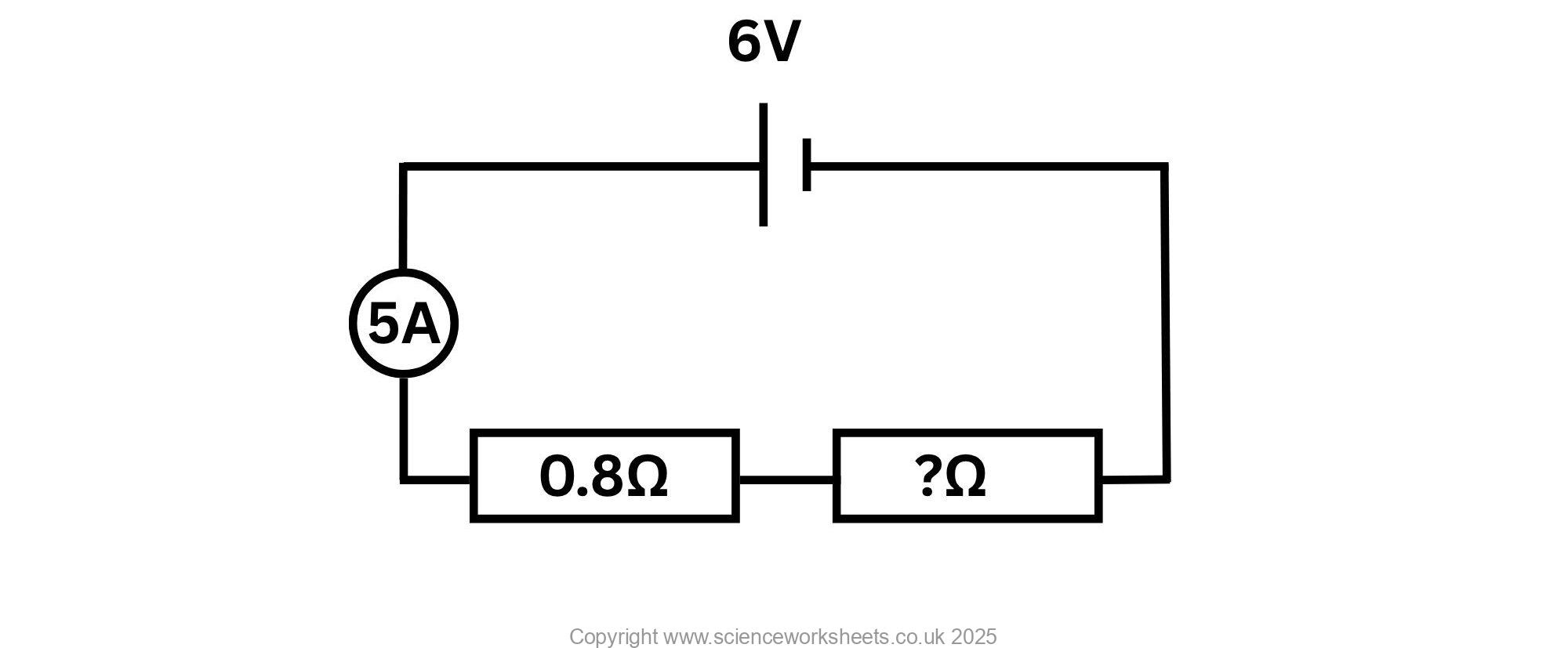 AQA GCSE Series Circuit Calculations - Science Worksheets
