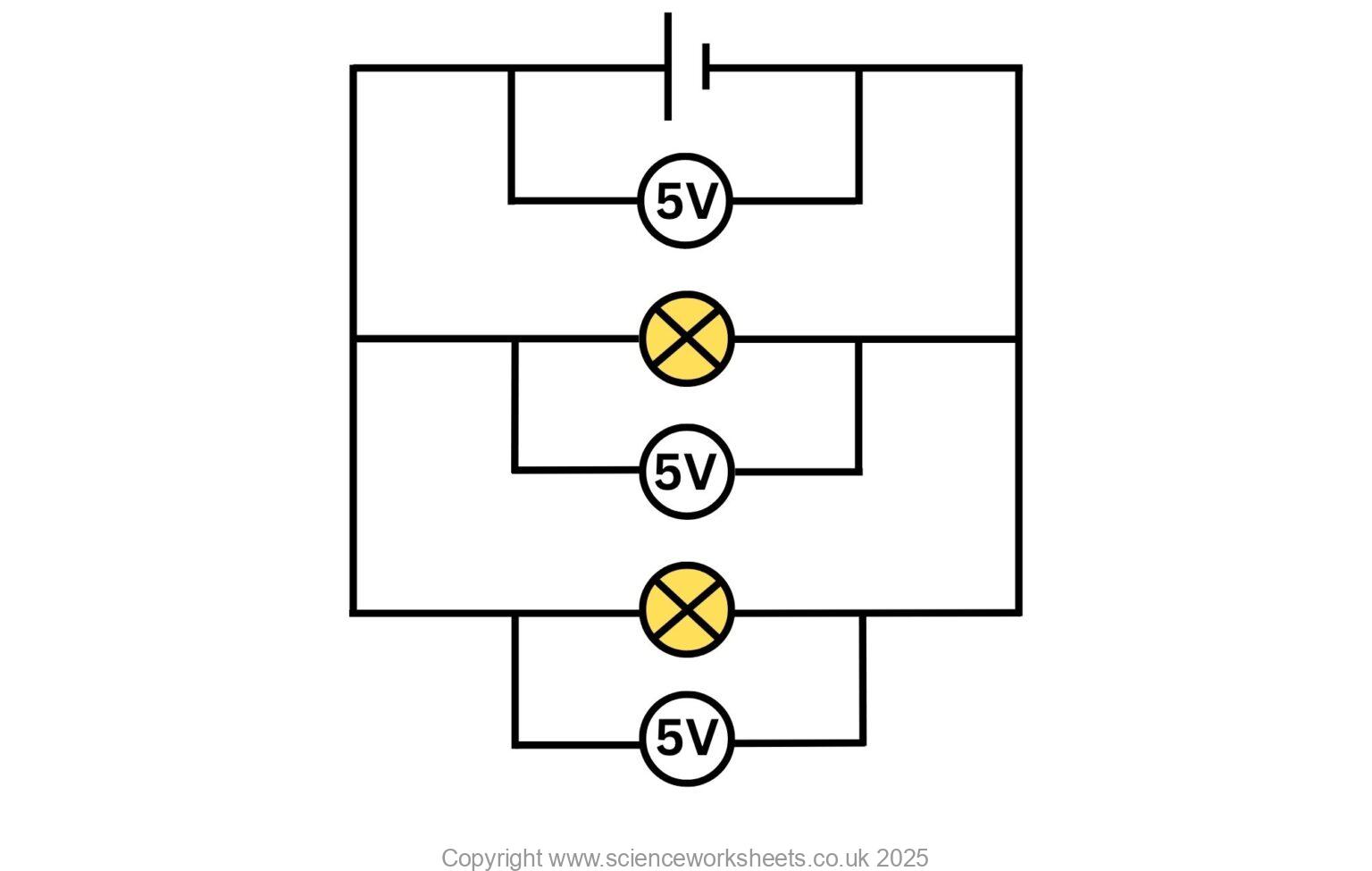 AQA GCSE Parallel Circuits - Science Worksheets